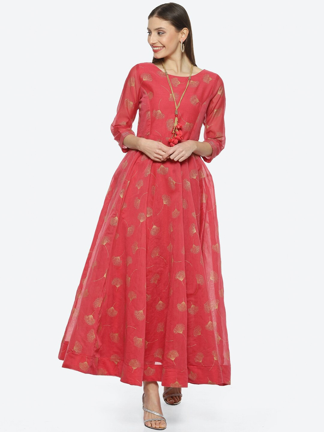 Buy Biba Floral Printed Maxi Ethnic Dress - Ethnic Dresses for Women ...