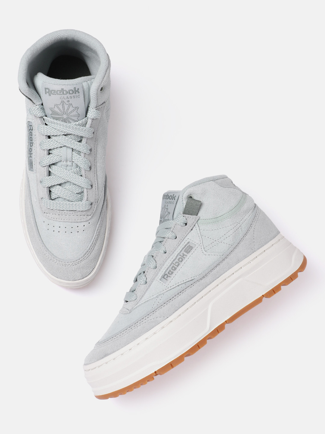 Buy Reebok Classic Women Perforated Detail Suede Club C Geo Mid ...