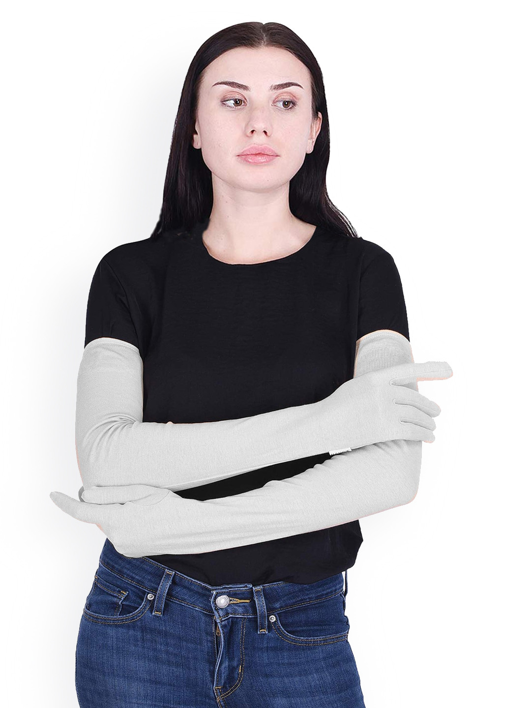 Buy Aadikart Pack Of 2 Cotton Sun Protection Full Hand Gloves - Gloves ...