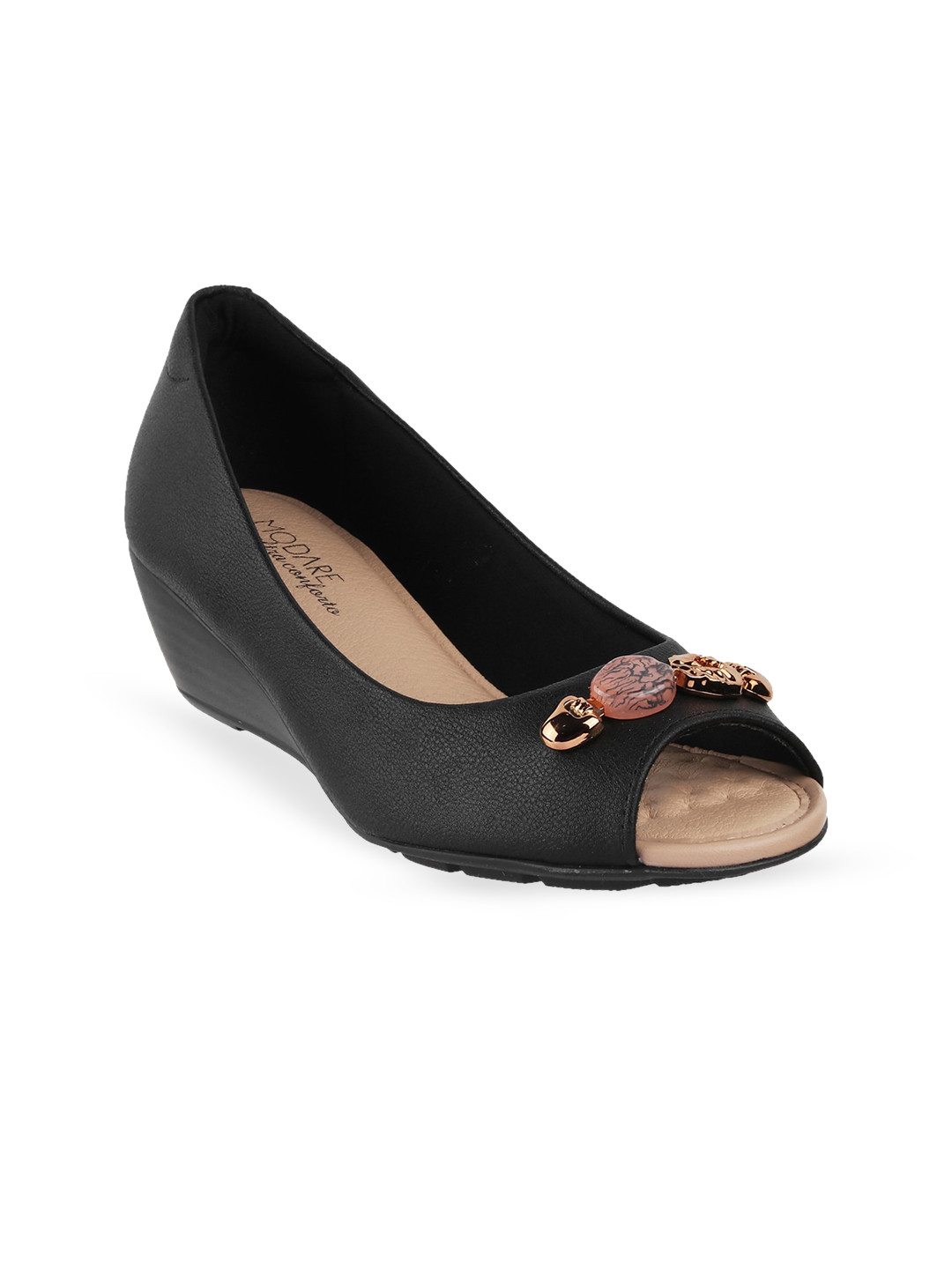 Buy MODARE Closed Back Wedge Peep Toes - Heels for Women 21822992 | Myntra