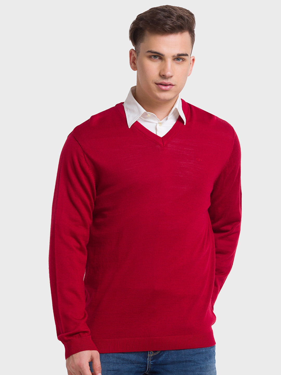 Buy ColorPlus Men V Neck Wool Pullover - Sweaters for Men 21824890 | Myntra