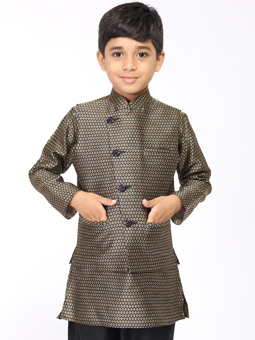 Buy TABARD Woven Designed Nehru Jacket - Nehru Jackets for Boys ...