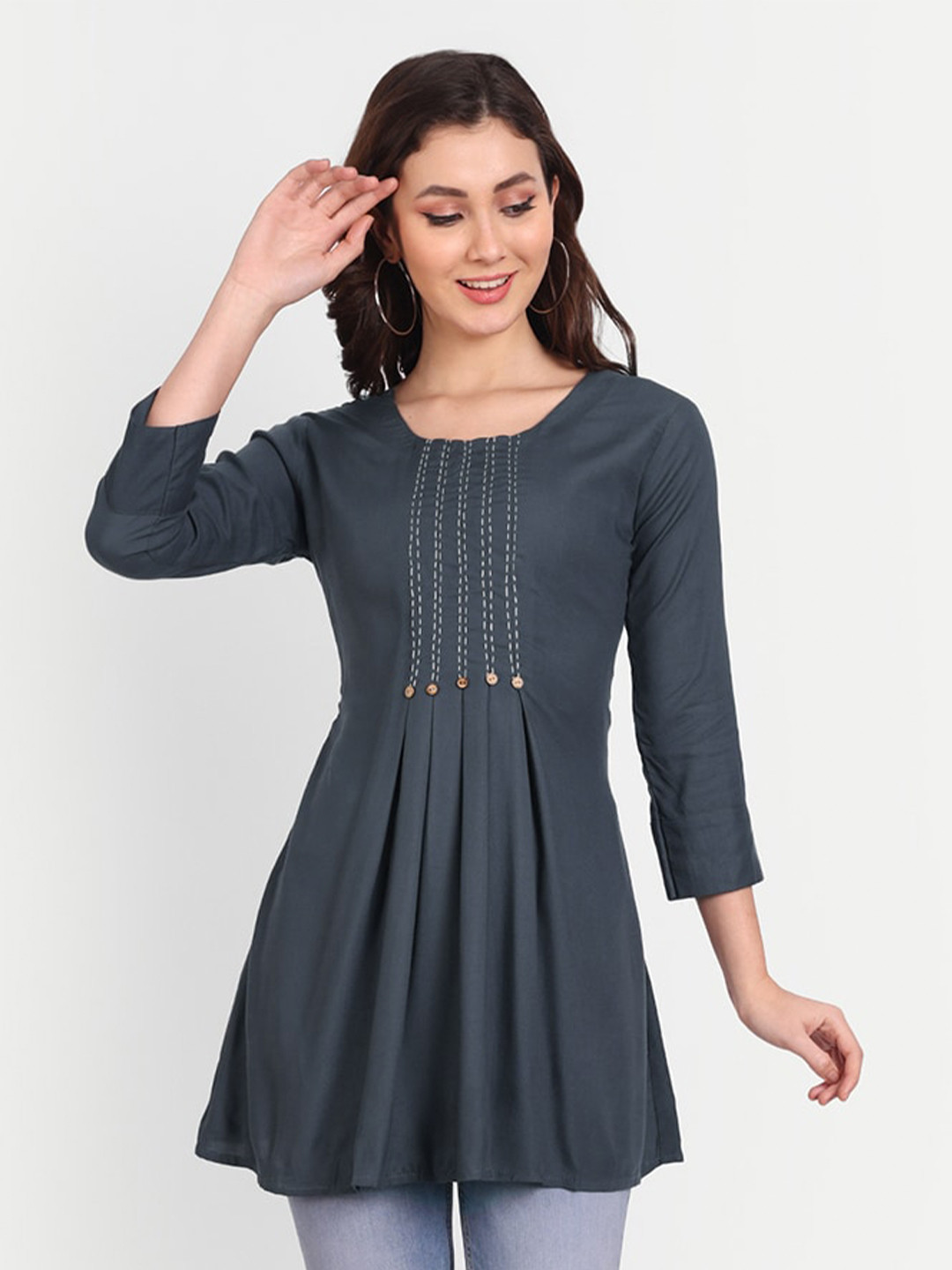 Buy Mclothings Round Neck Longline Empire Top - Tops for Women 21828460 ...