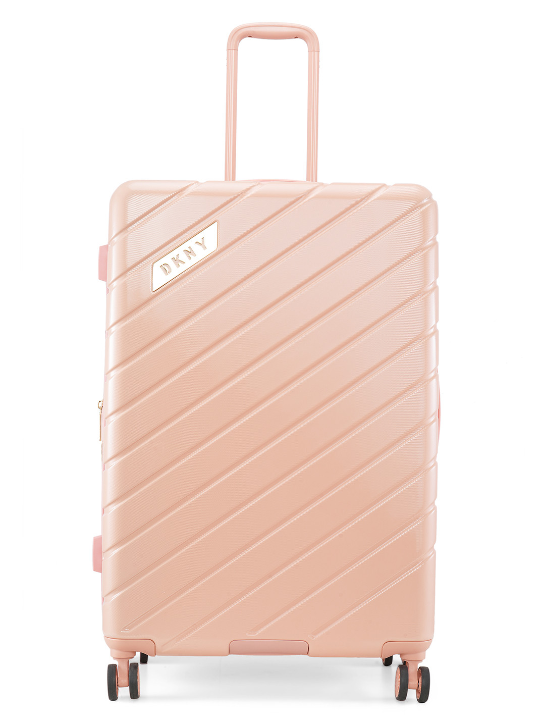 Buy DKNY BIAS Pink Textured Hard Sided 28" Large Trolley Suitcase ...