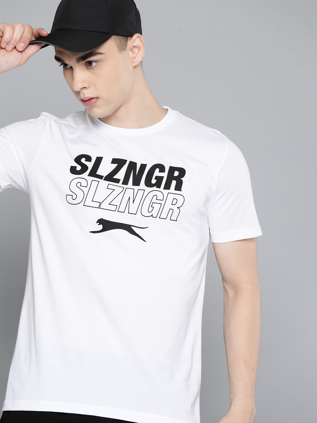 Buy Slazenger Men Brand Logo Printed Running T Shirt - Tshirts for Men ...