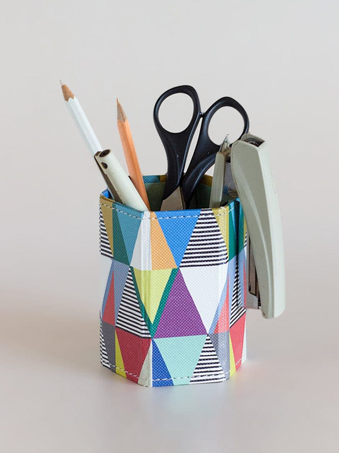 Buy The Wishing Chair Blue & White Kaleidoscope Foldable Pen Holder Cum ...