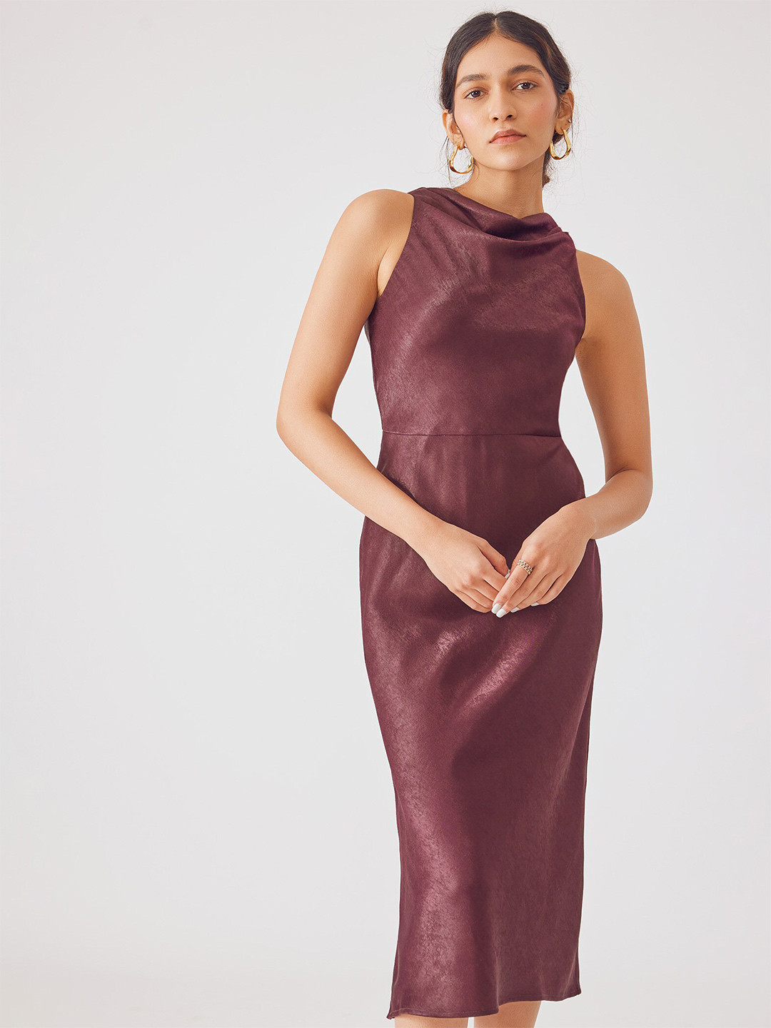 Buy The Label Life Satin Sheath Midi Dress - Dresses for Women 21847098 ...