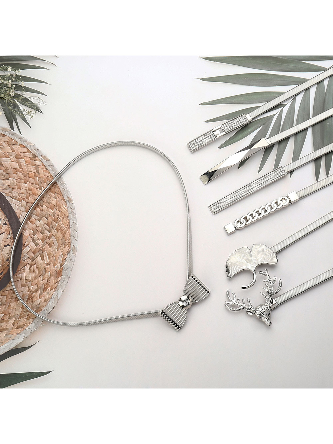 Buy ZORO Women Textured Metal Spring Belt - Belts for Women 21848166 ...