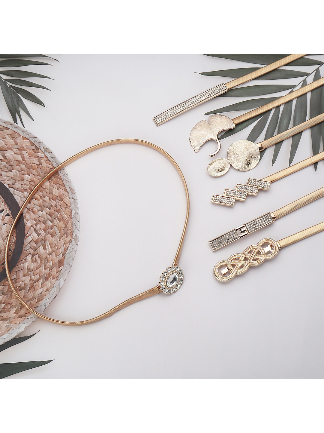 Buy ZORO Women Textured Metal Spring Belt - Belts for Women 21848172 ...