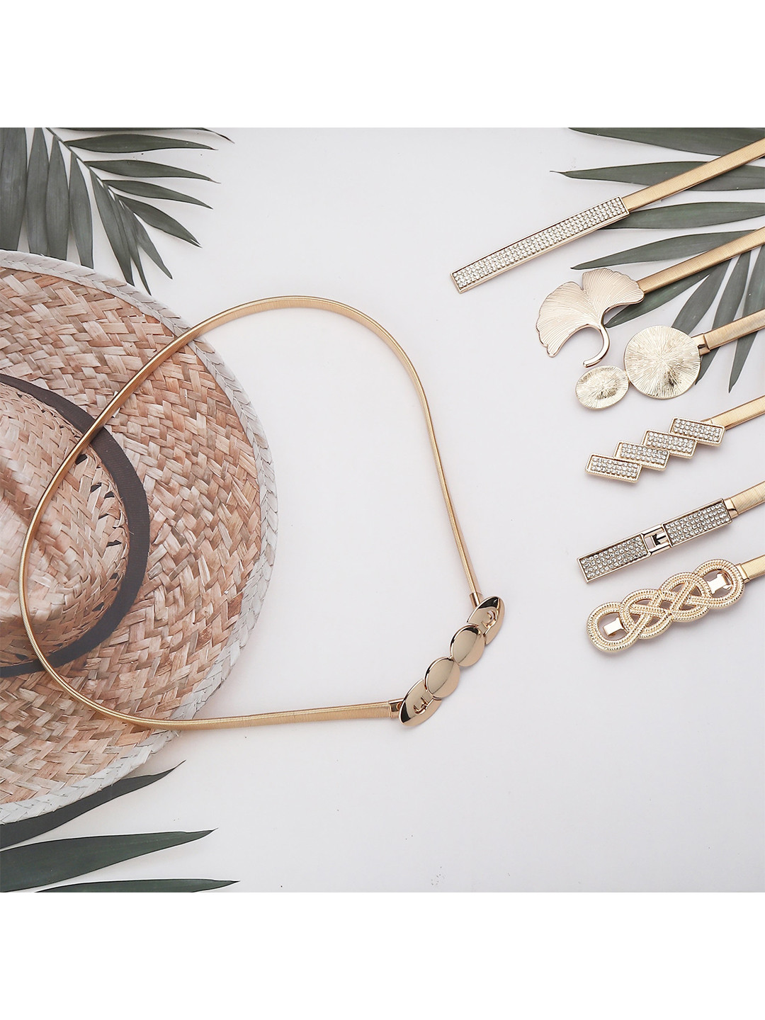 Buy ZORO Women Textured Metal Spring Belt - Belts for Women 21848266 ...