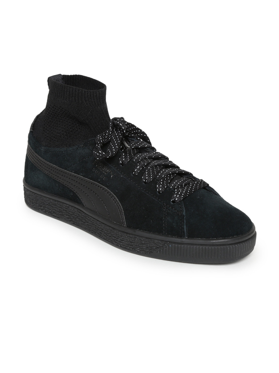 Buy Puma Unisex Black Classic Sock Suede Mid Top Sneakers - Casual ...