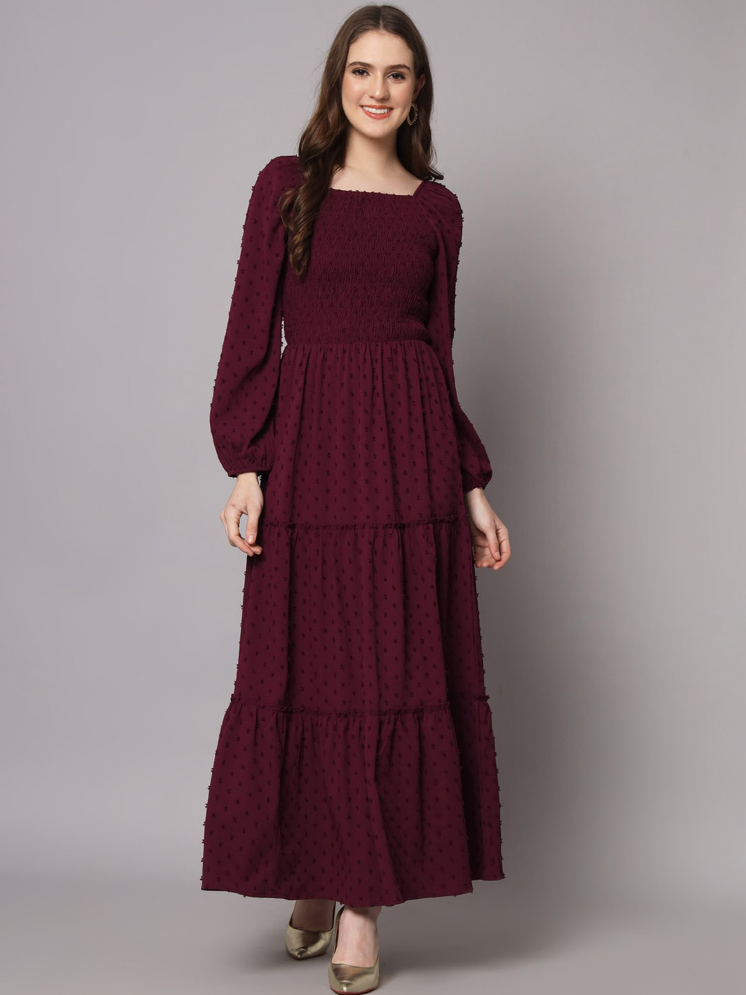 Buy The Vanca Puff Sleeves Maxi Dress - Dresses for Women 21849108 | Myntra