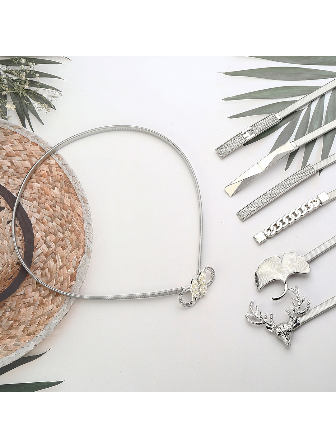 Buy ZORO Women Textured Metal Spring Belt - Belts for Women 21849704 ...