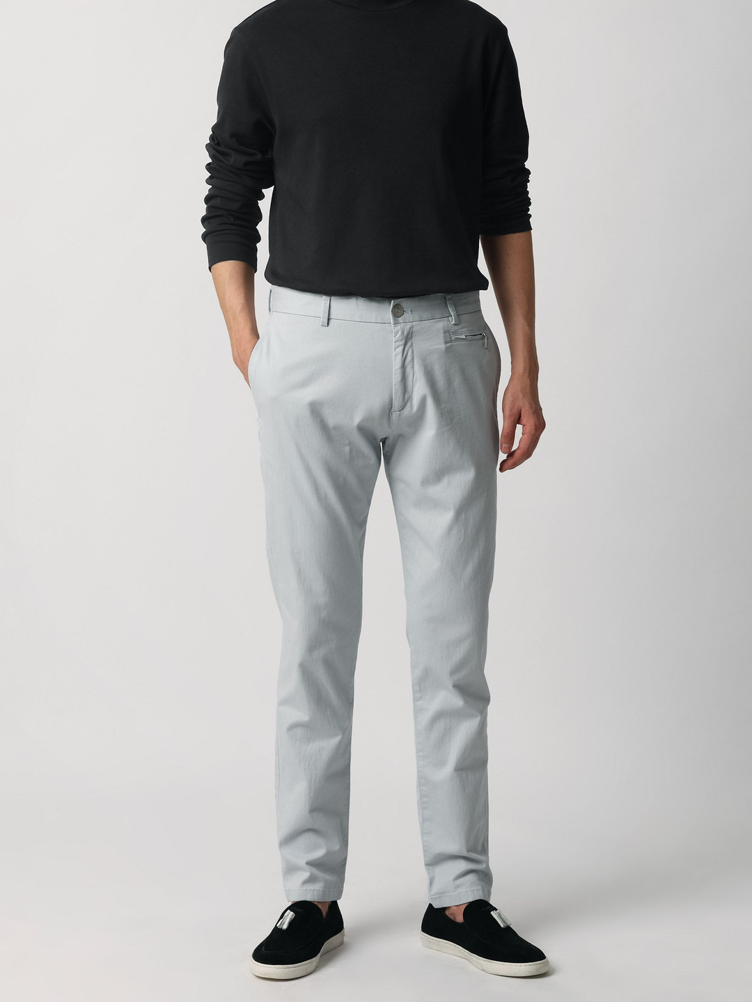 Buy RARE RABBIT Men Clovet Regular Fit Mid Rise Cotton Trouser ...