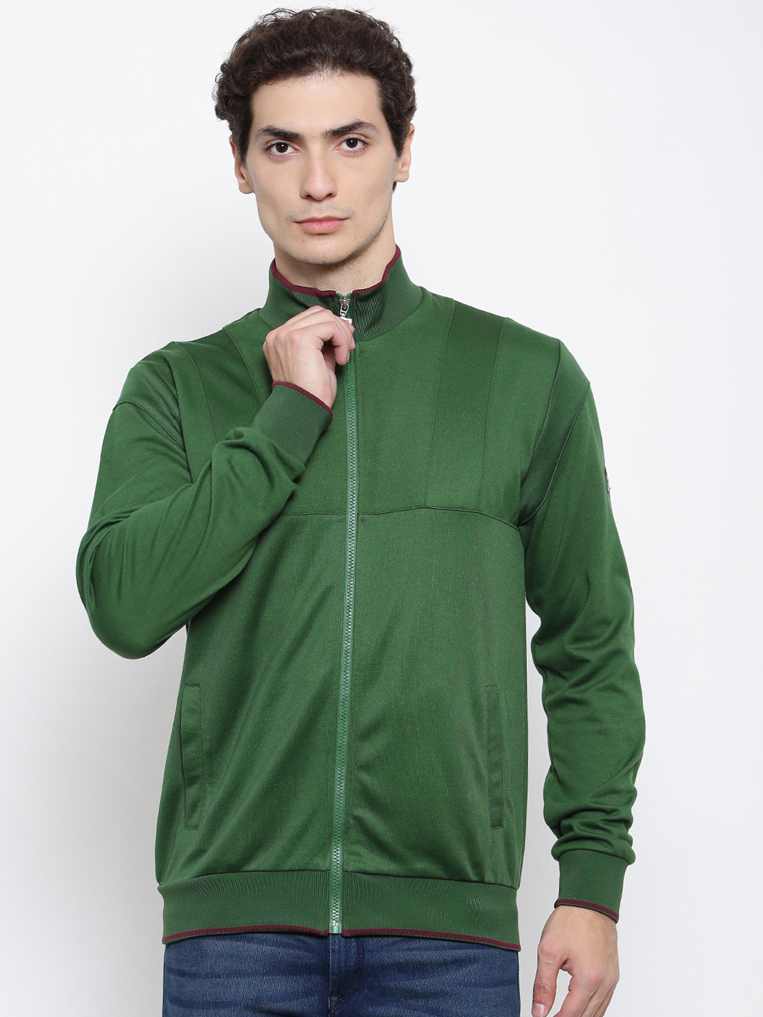 Buy FILA Men Green Solid Bomber Jacket - Jackets for Men 2185362 | Myntra