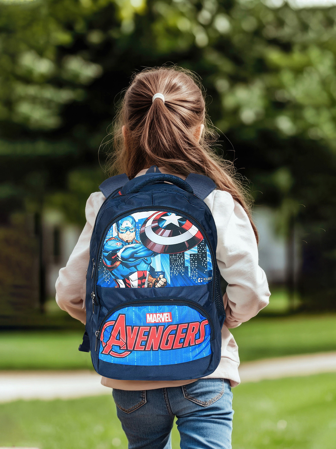 Buy Kuber Industries Marvel Captain America Waterproof Rexine Blue ...