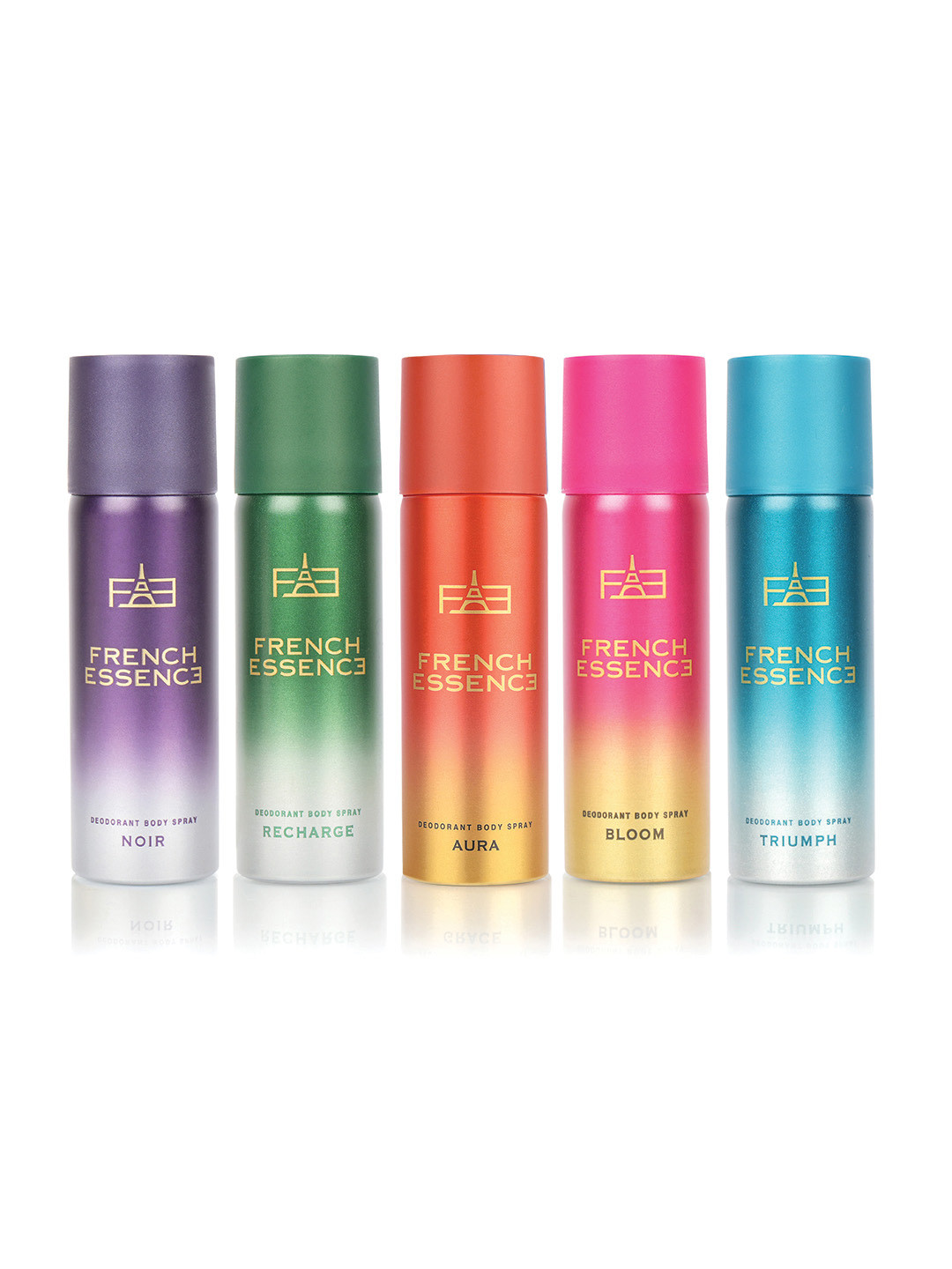 Buy FRENCH ESSENCE Set Of 5 Deodorant Body Spray 50ml Each - Deodorant ...