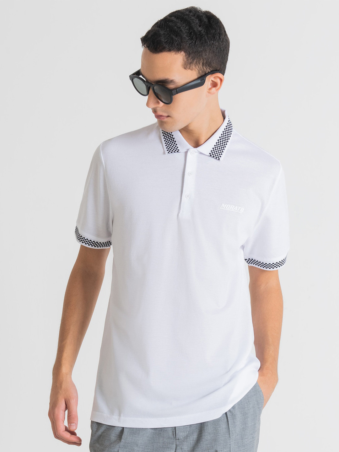 Buy Antony Morato Men Polo Collar Slim Fit T Shirt - Tshirts for Men ...