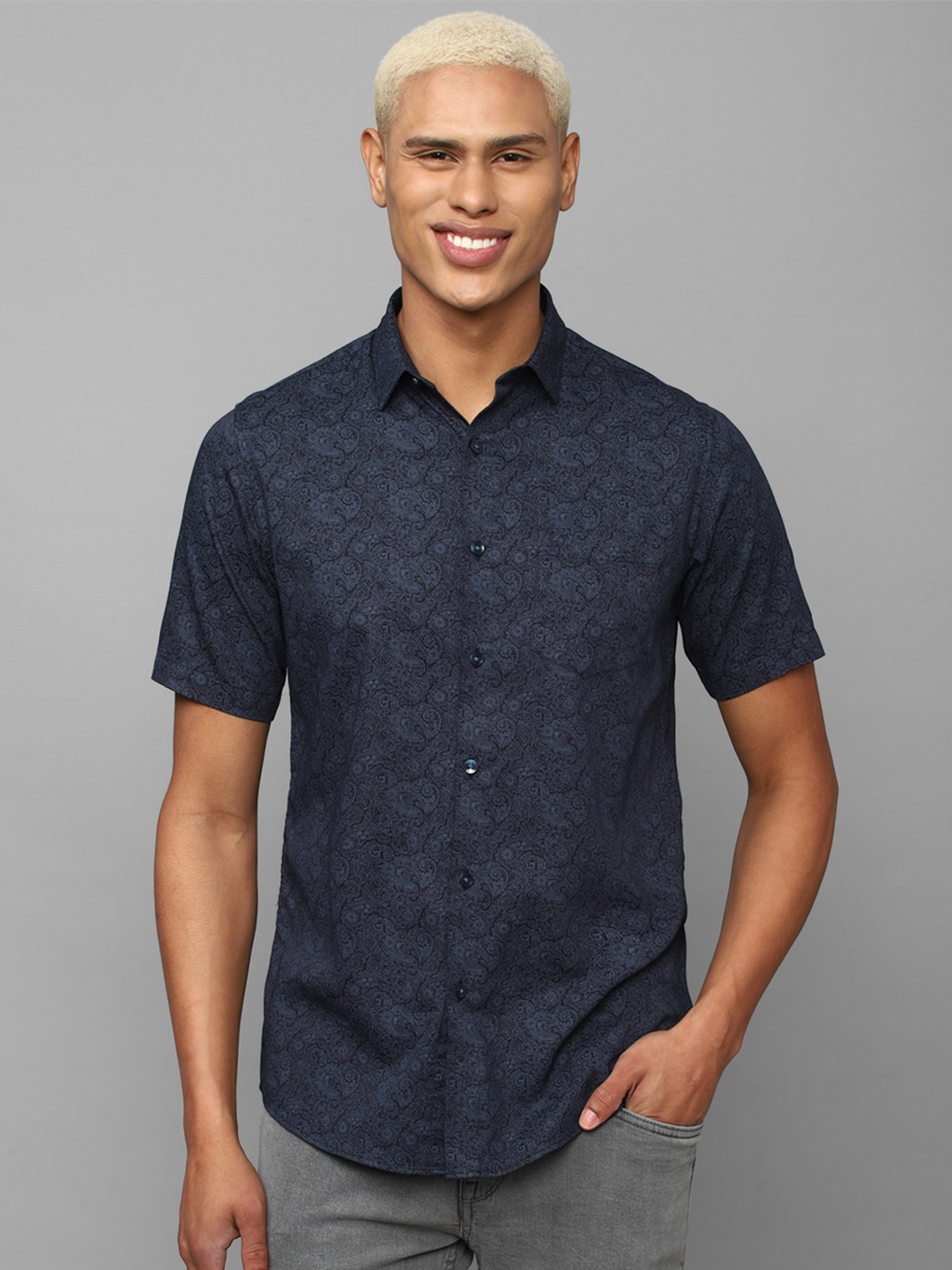 Buy Allen Solly Slim Fit Ethnic Motifs Printed Casual Pure Cotton Shirt