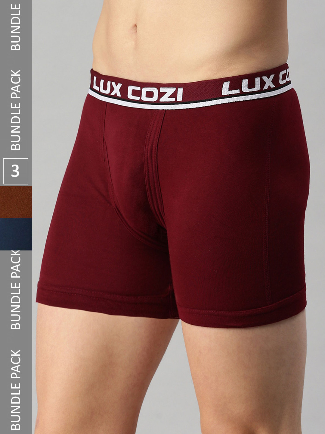 Buy Lux Cozi Men Pack Of 3 Basic Trunks - Trunk for Men 21874592 | Myntra