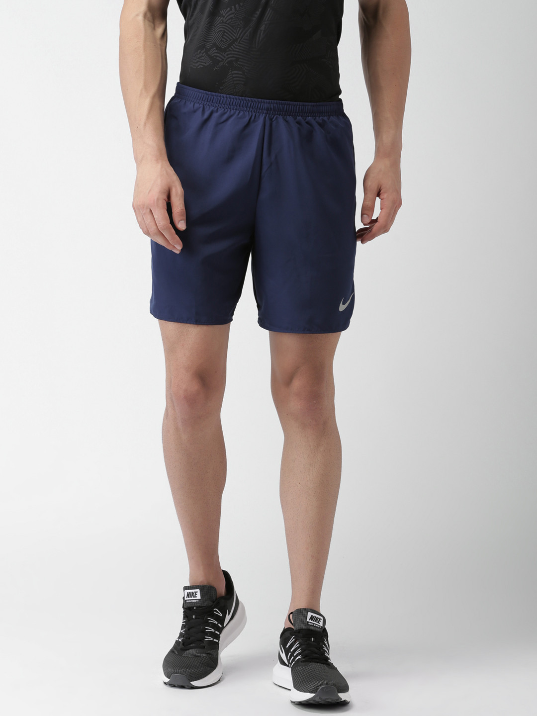 Buy Nike Men Navy Blue Solid DRY 7IN CORE Sports Shorts - Shorts for ...