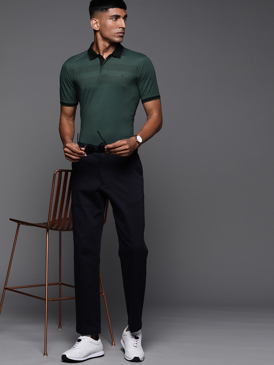 Buy Louis Philippe Men Solid Polo Collar Golf T Shirt - Tshirts for Men ...