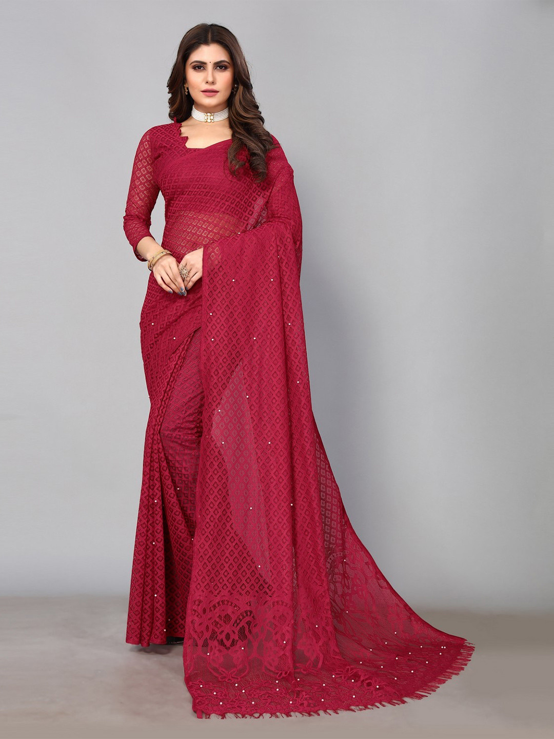 Buy KALINI Woven Design Sheer Brasso Saree - Sarees for Women 21880906 ...