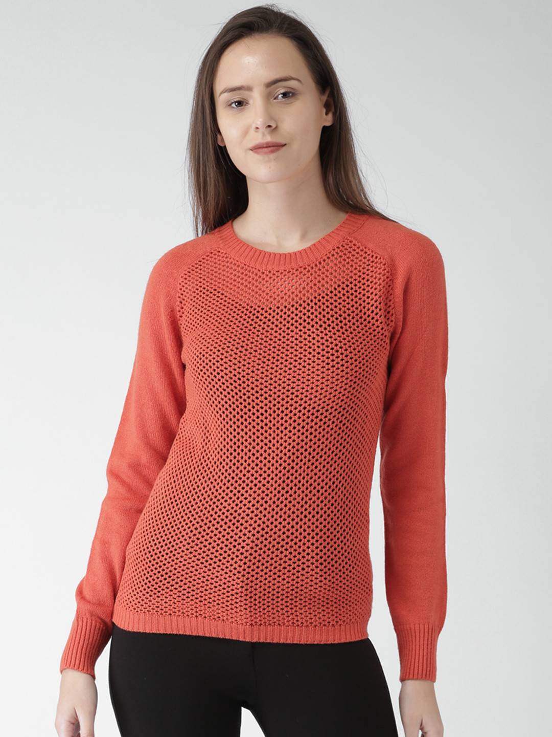 Buy Species Women Orange Solid Pullover - Sweaters for Women 2188269 ...