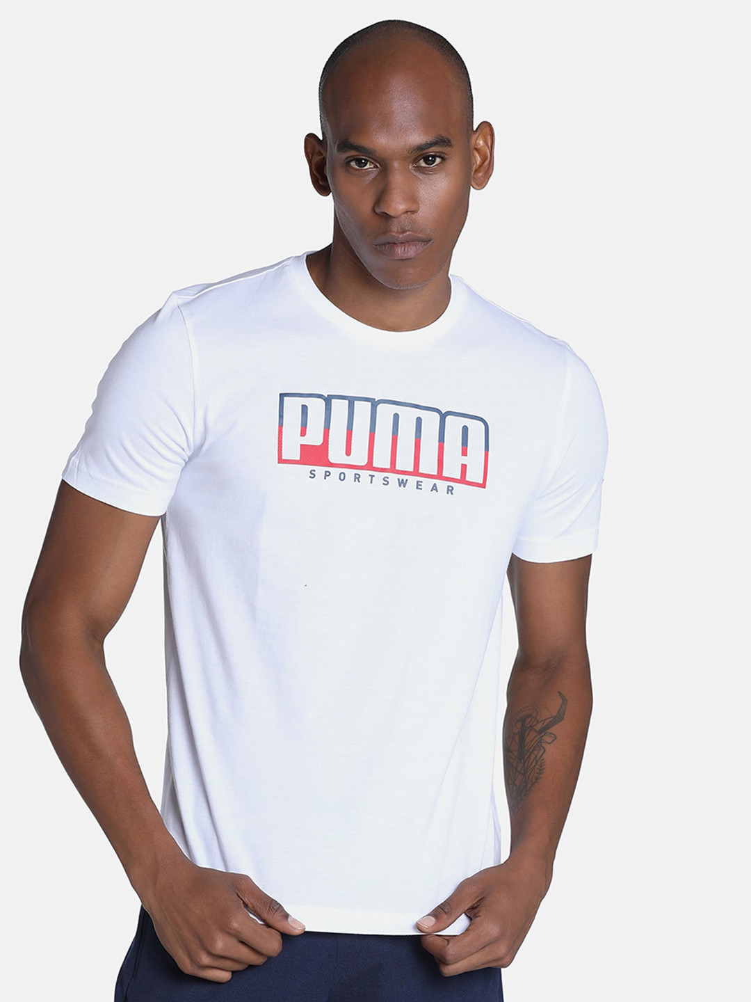 Buy Puma ATHLETICS Big Logo Printed Cotton T Shirt - Tshirts for Men ...