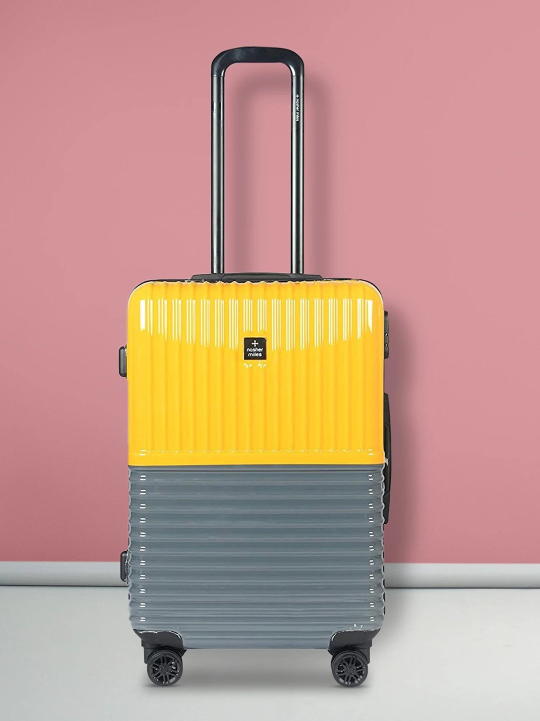 Buy Nasher Miles Istanbul Hard Sided ABS And PC Large Yellow Grey ...