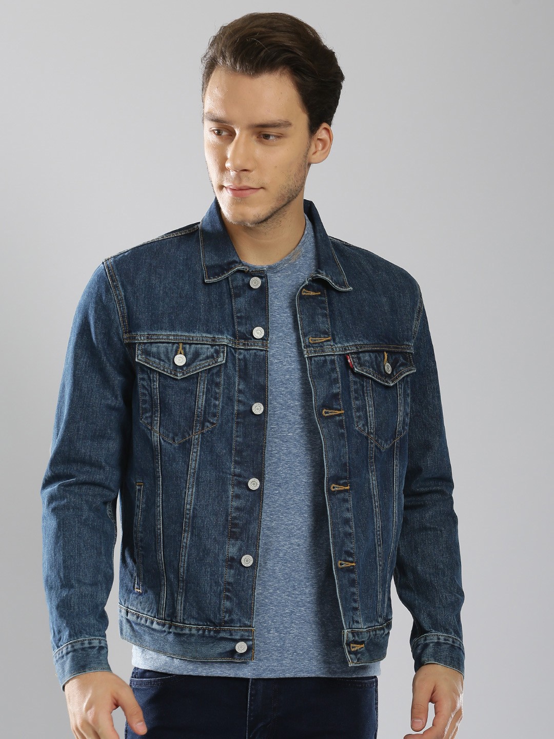 Buy Levis Men Blue Applique Detail Denim Jacket Jackets For Men