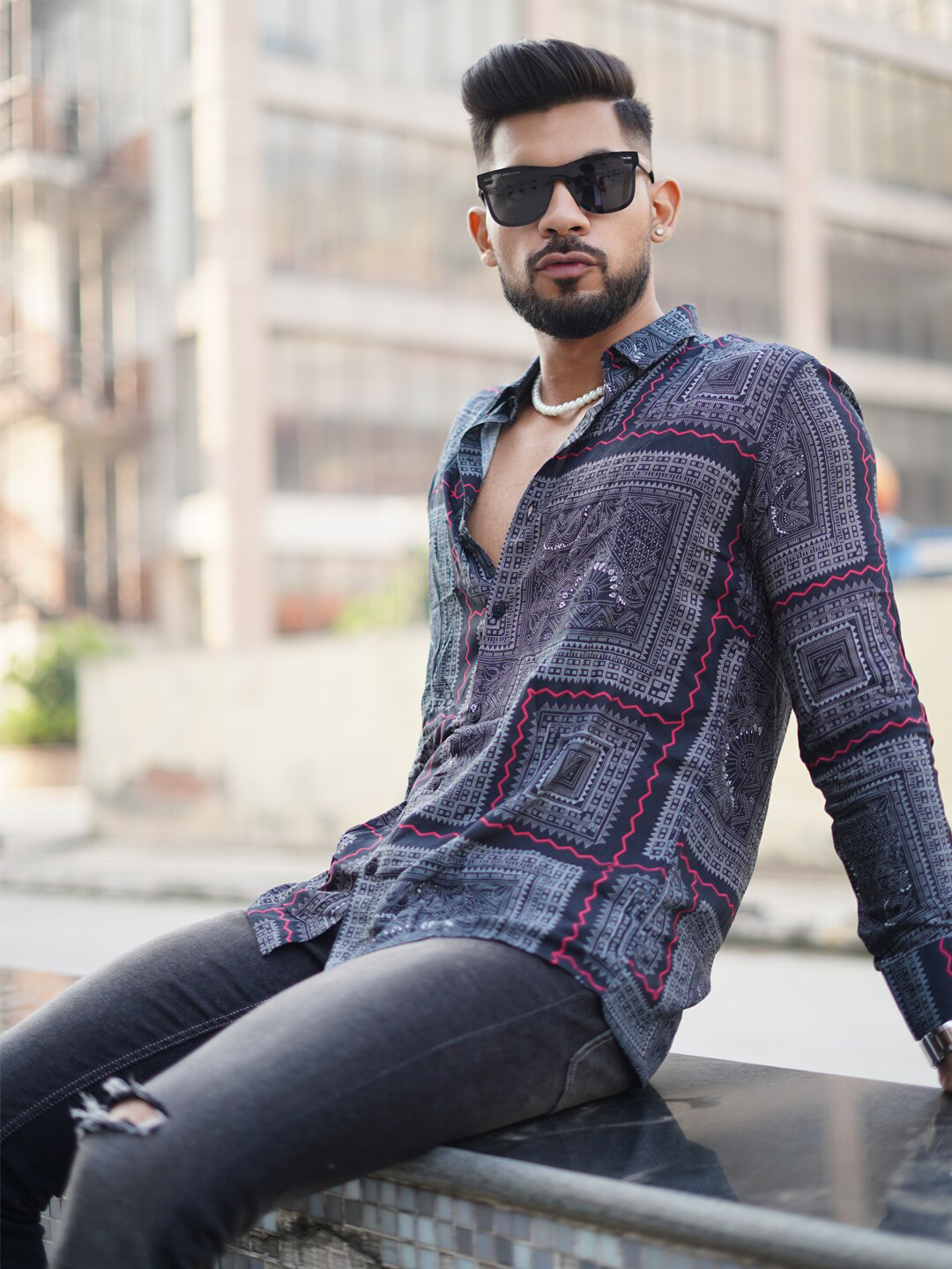 Buy Powerlook Men Slim Fit Ethnic Motifs Printed Casual Shirt - Shirts ...