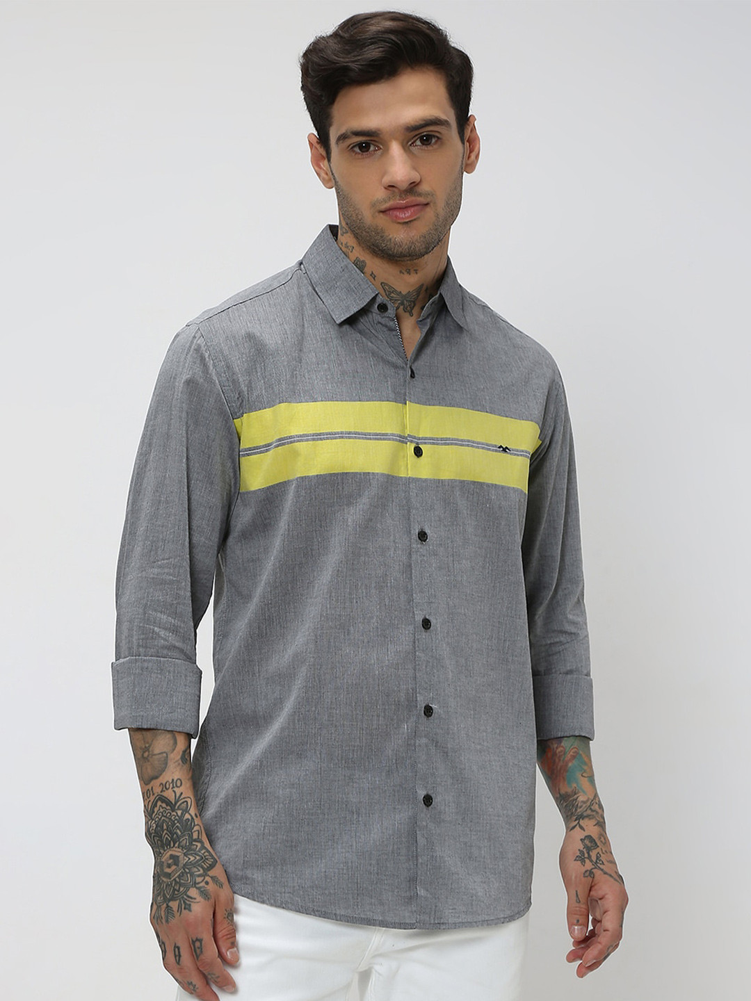 Buy Mufti Striped Cotton Casual Shirt - Shirts for Men 21902008 | Myntra