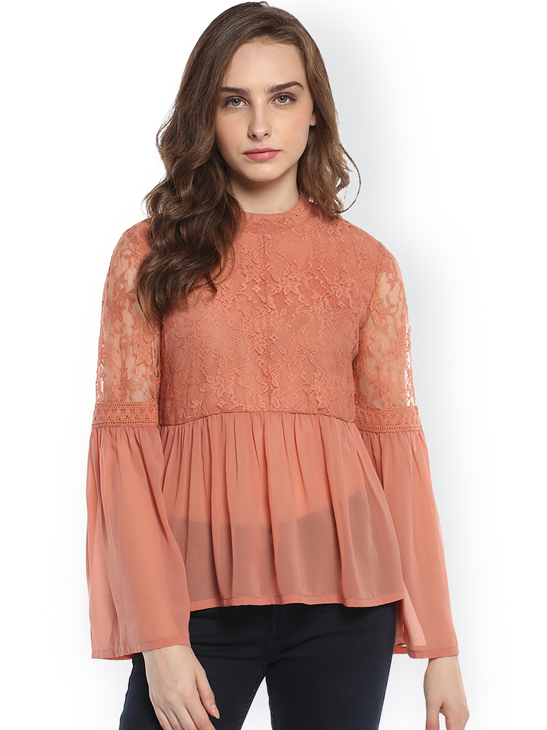 Buy Street 9 Women Rust Brown Solid Top Tops For Women 2190353 Myntra