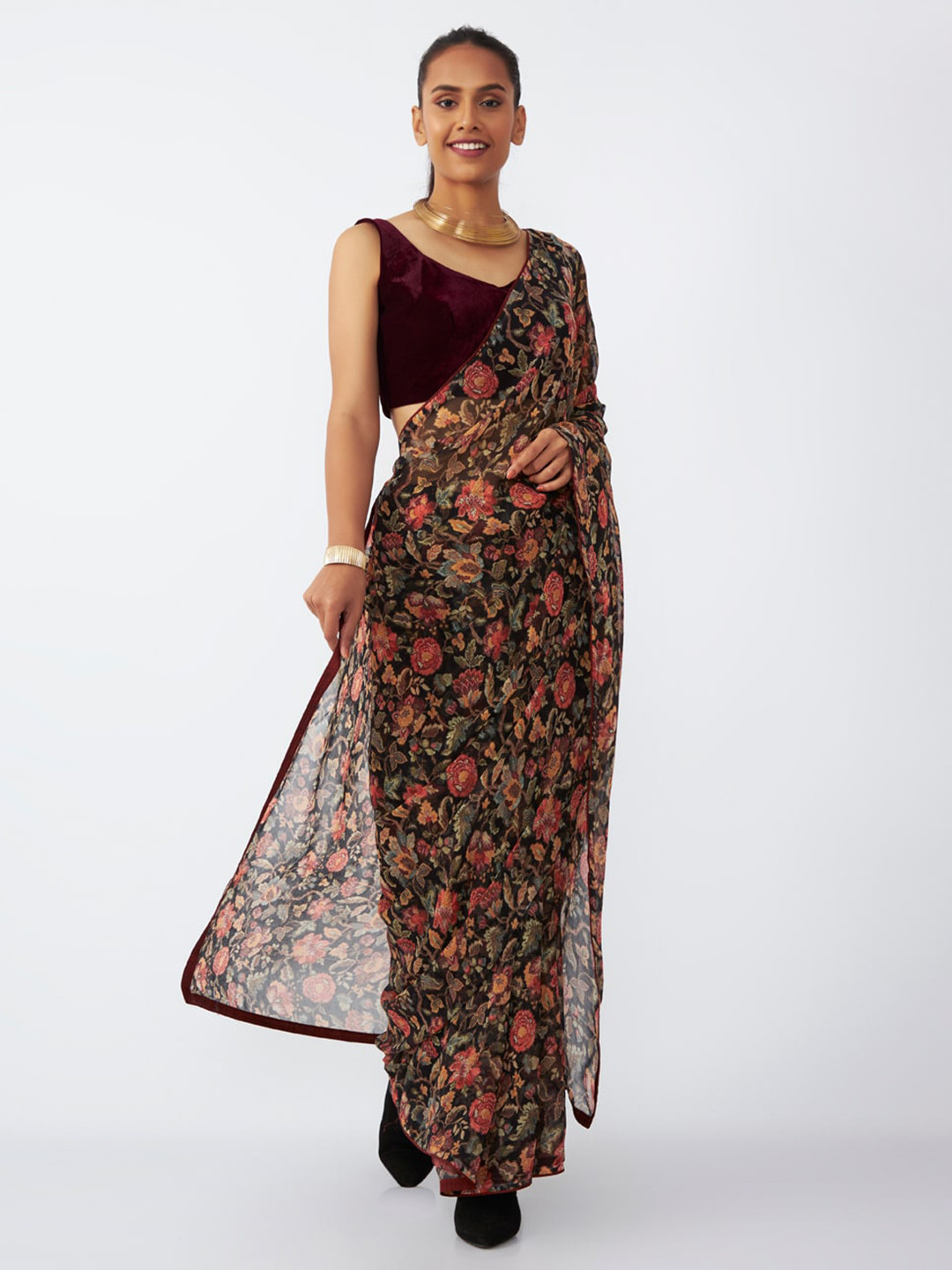Buy Taneira Floral Printed Saree - Sarees for Women 21904758 | Myntra