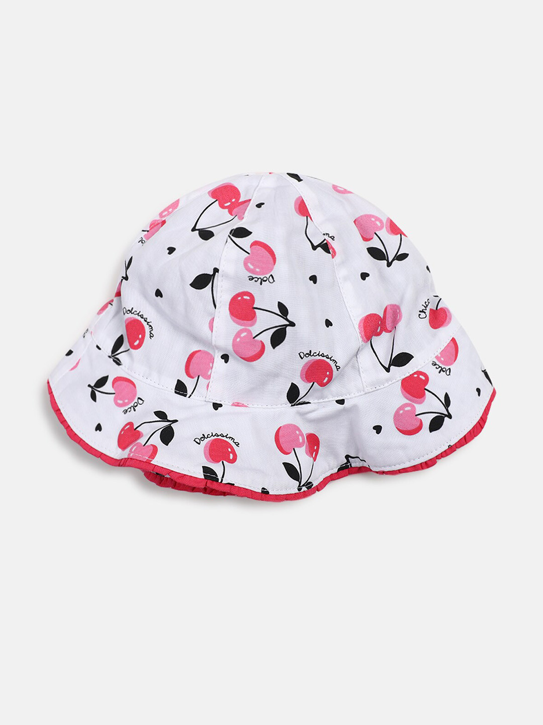 Buy Chicco Infant Girls Printed Pure Cotton Reversible Hat - Hat for ...