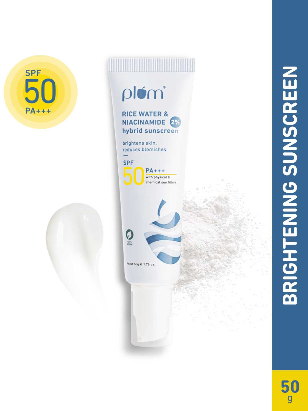 Buy Plum 2% Niacinamide Sunscreen SPF 50 PA+++ UVA/B To Reduces Tan 50g ...