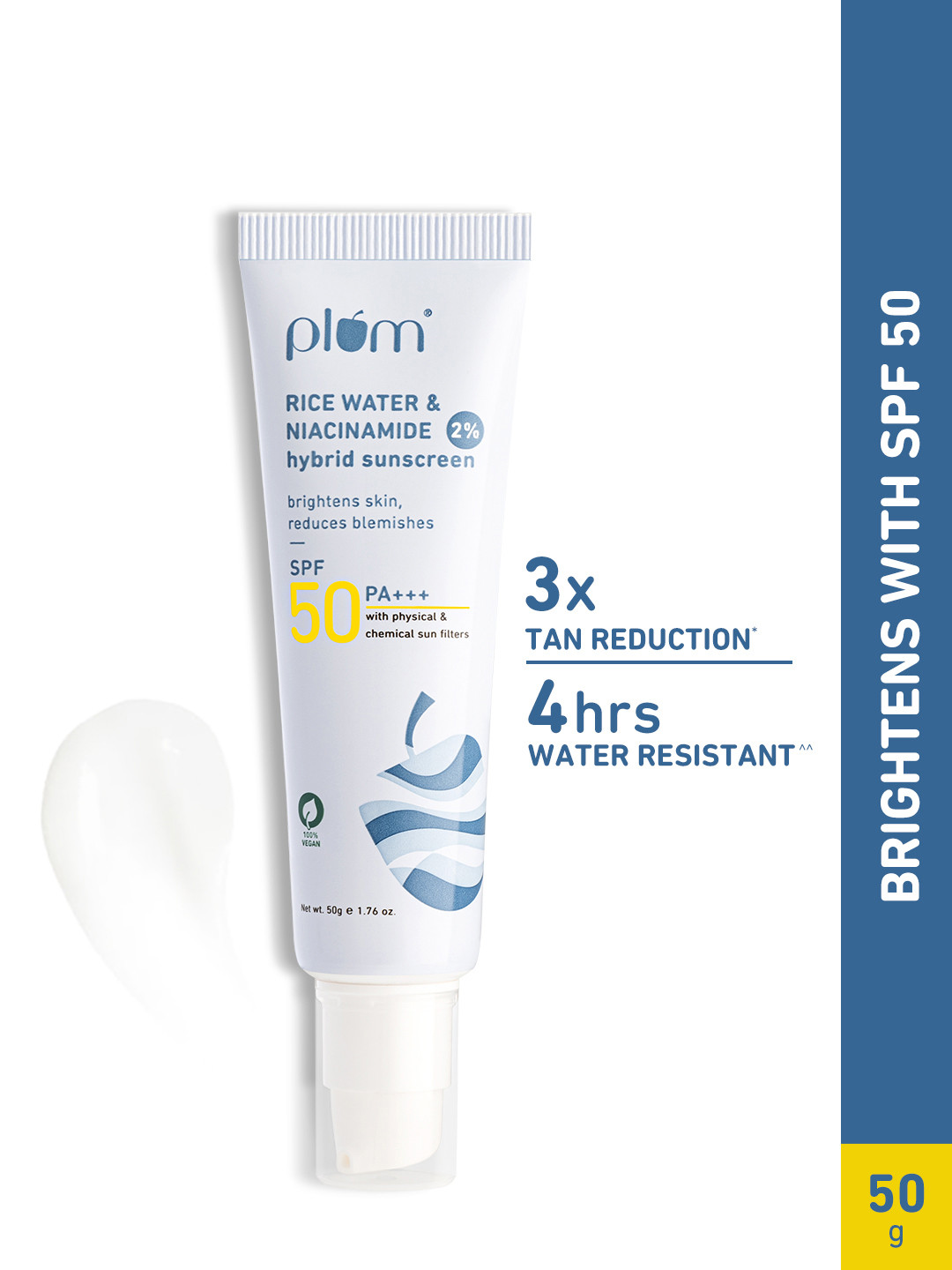 Buy Plum 2% Niacinamide Sunscreen SPF 50 PA+++ UVA/B To Reduces Tan 50g ...