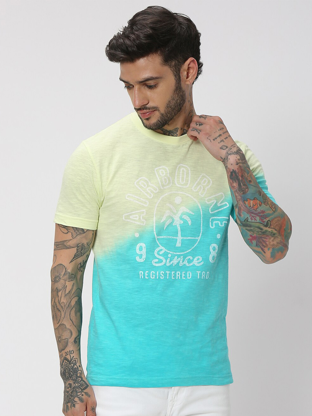 Buy Mufti Typography Printed Pure Cotton T Shirt - Tshirts for Men ...