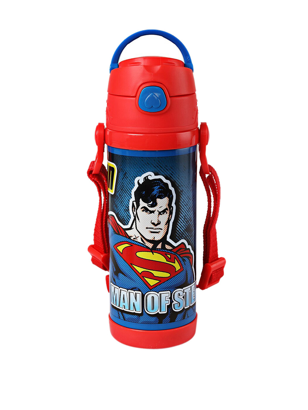 Buy Cello Champ Red Stainless Steel Superman Double Walled Kids Flask ...
