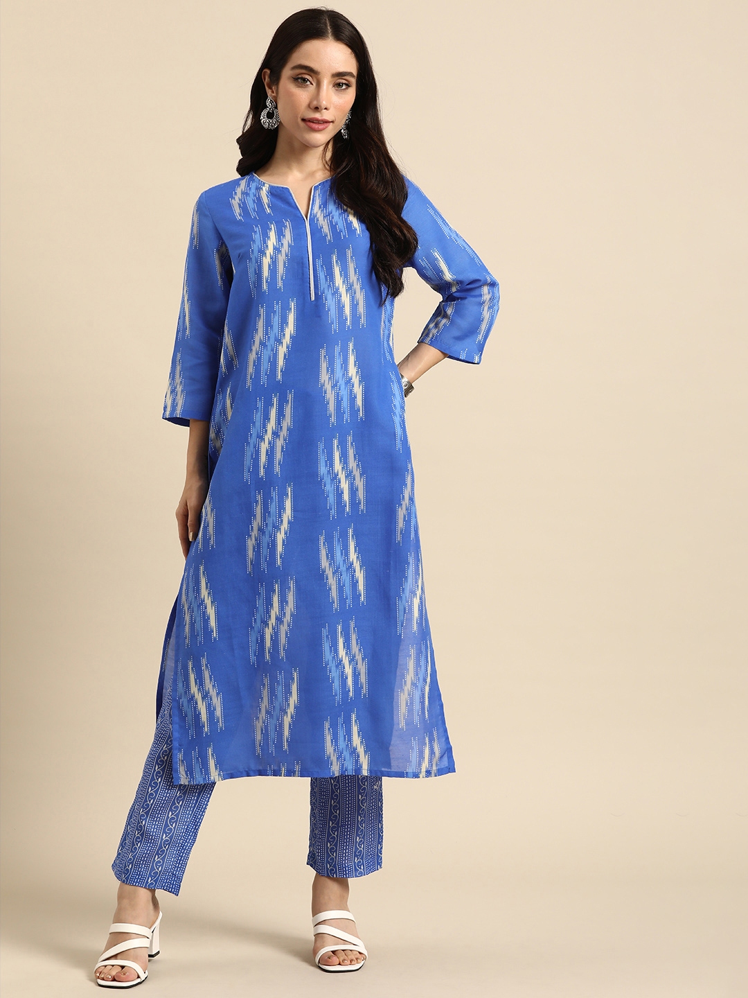 Buy Anouk Women Ethnic Motifs Printed Regular Kurta With Trousers