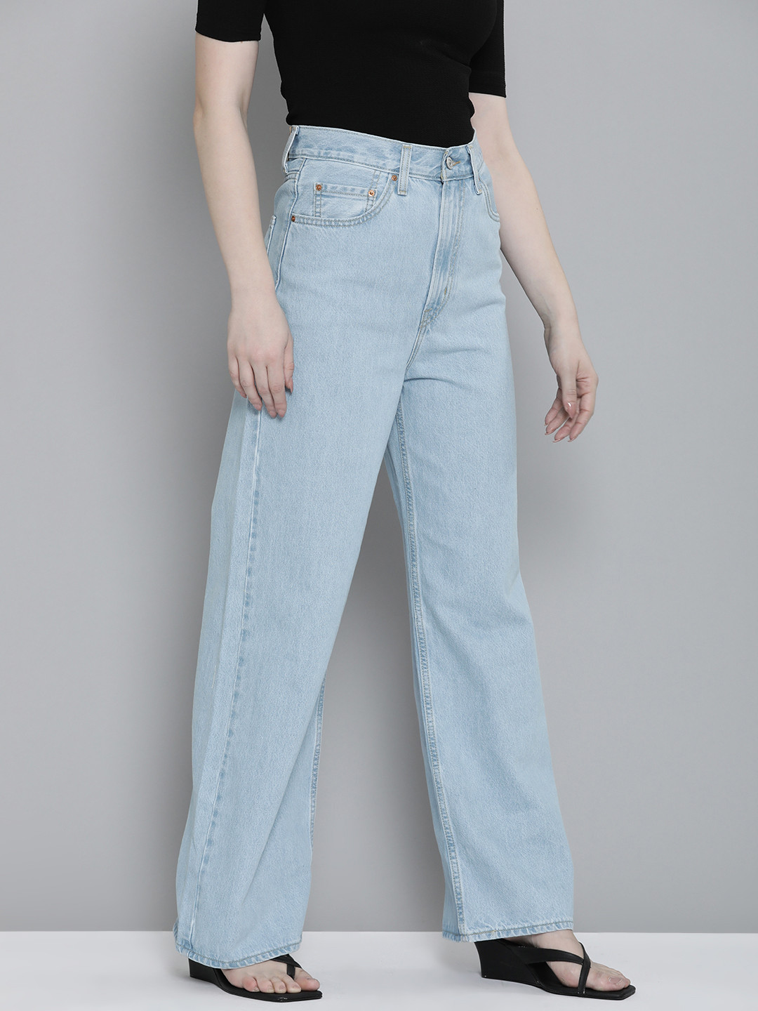 Buy Levis Women Pure Cotton Relaxed Fit High Rise Stretchable Jeans ...