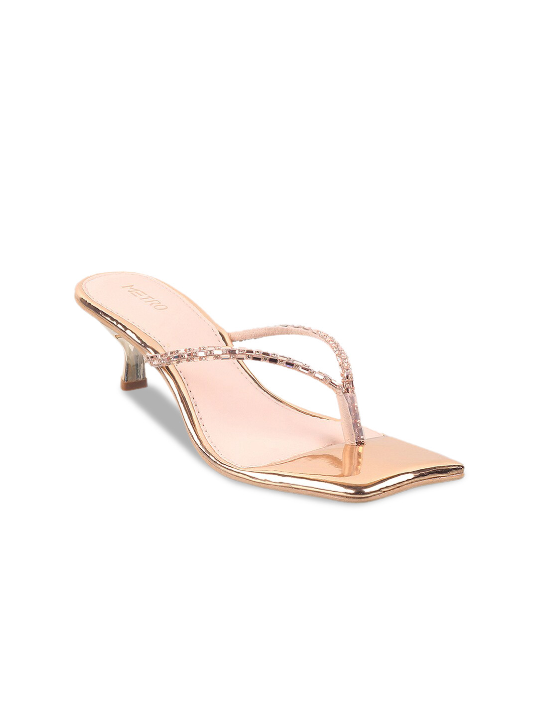 Buy Metro Embellished Open Toe Kitten Heels - Heels for Women 21924378 ...
