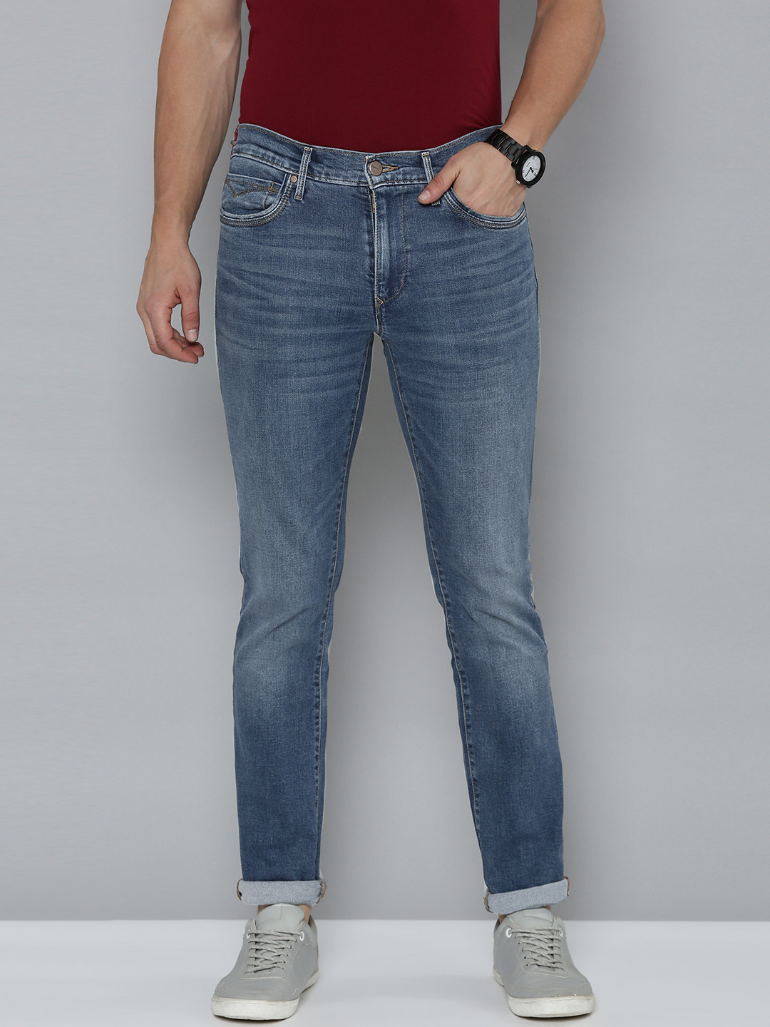 Buy Levis Redloop Men 511 Slim Fit Low Rise Light Fade Stretchable ...