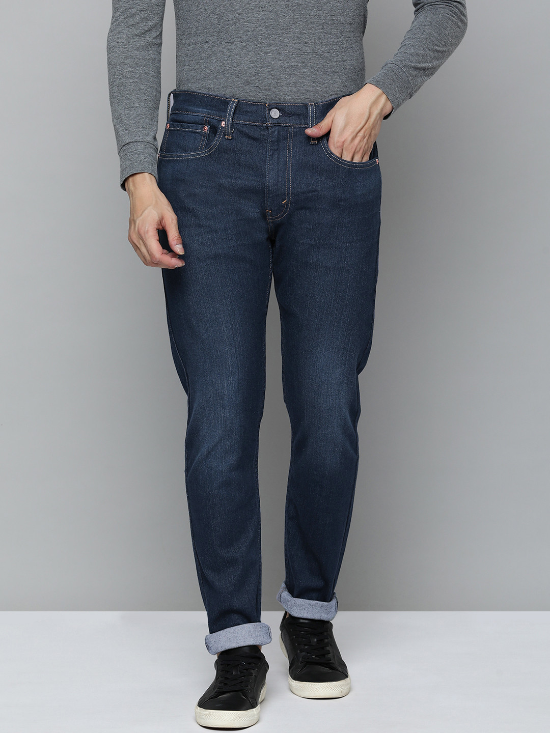 Buy Levis Men Low Rise Heavy Fade 512 Slim Fit Stretchable Jeans ...