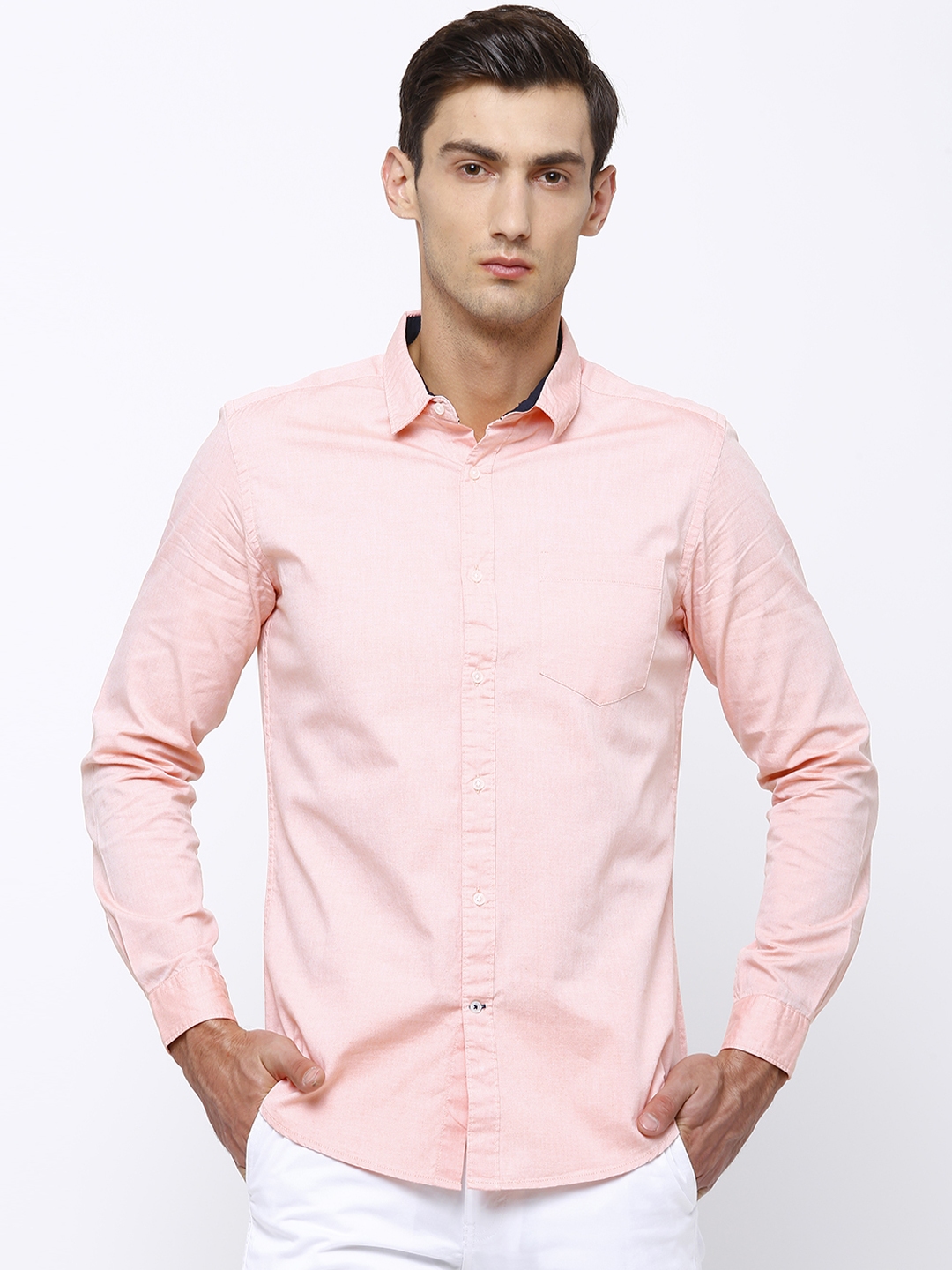 Buy Black Coffee Men Pink Slim Fit Solid Casual Shirt Shirts For Men