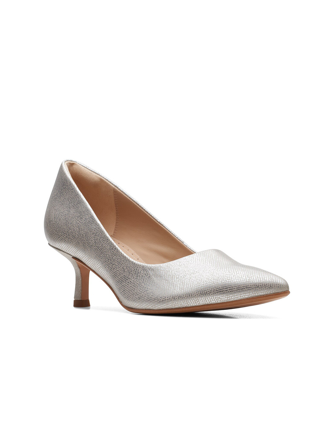 Buy Clarks Leather Pointed Toe Kitten Pumps Heels - Heels for Women ...