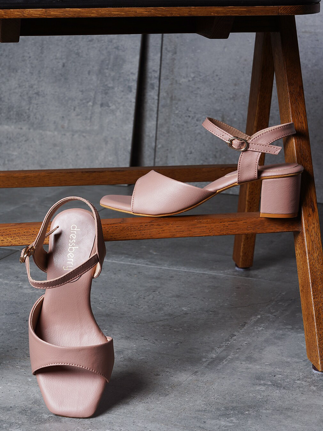 Buy DressBerry Open Toe Block Heels With Buckles - Heels for Women ...