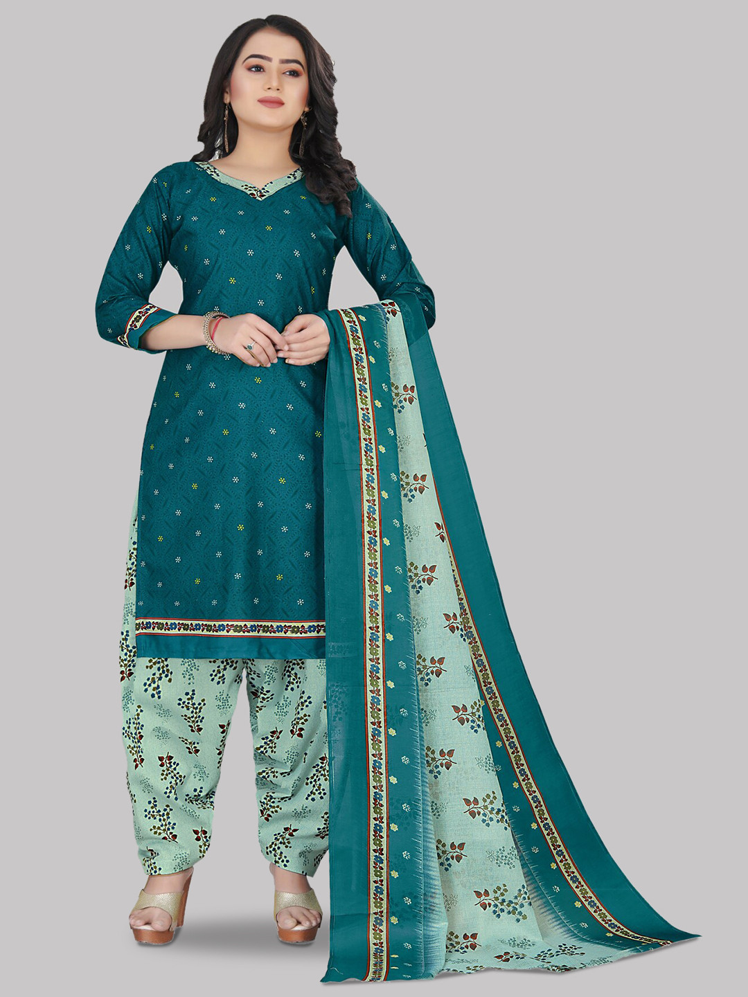 Buy Rajnandini Printed Unstitched Dress Material - Dress Material for ...