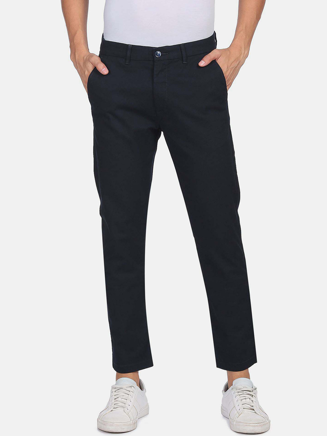 Buy Arrow Sport Men Skinny Fit Low Rise Chinos Trousers - Trousers for ...